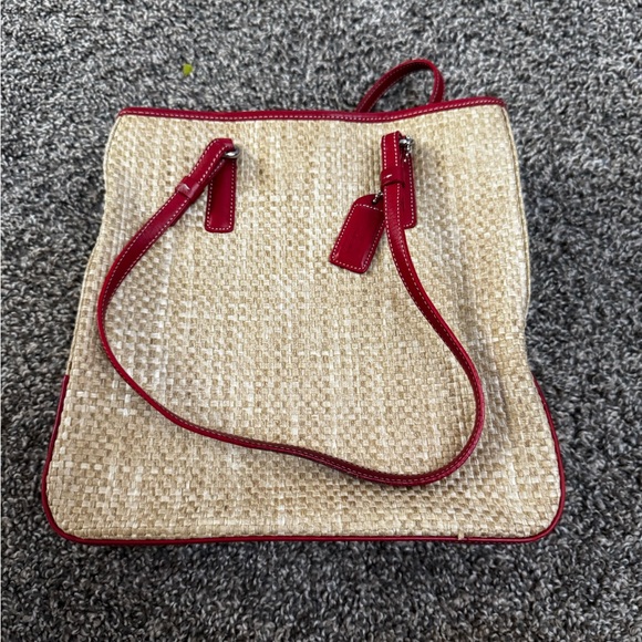Coach | Bags | Coach Red And Tan Shoulder Bag | Poshmark